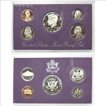 1982-S U.S. Mint Proof Set - 5 Coins Including Kennedy Half in Original ...