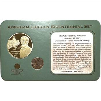 1863 Medal & 2009-D Memorial Cent - Abraham Lincoln Bicentennial Set ...