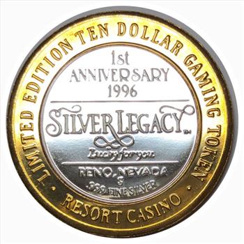 Silver Strike! Collector's Series $10 Silver Gaming Token -Silver ...