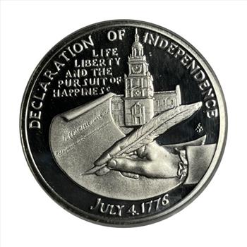. 1976 Silver Bicentennial Medal Commemorating the Declaration of ...