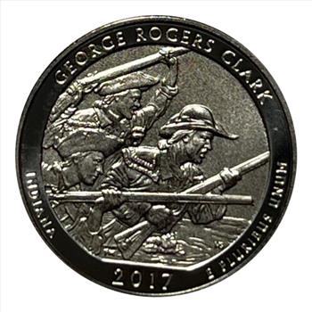 * 2017-S U.S. "Enhanced" Uncirculated Washington Quarter George Rogers ...