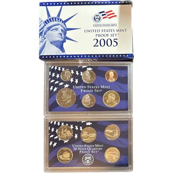 >2005-S U.S. Mint Proof Set - 11 Coins Including Sacagawea Dollar and ...