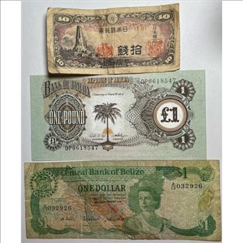 * Japan 10 Sen Yen WW2, Bank of Biafra Crisp One Pound & 1982 Central ...