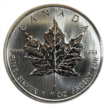 * 1991 Canada .9999 One Ounce Pure Silver Five Dollar ($5) Coin ...