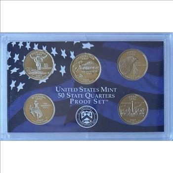 - 2007-S U.S. Mint 50 State Quarters Proof Set - MT, WA, ID, WY & UT ...