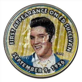 * Elvis Colorized U.S. Kennedy Half Dollar - 1st Appearance on the Ed ...