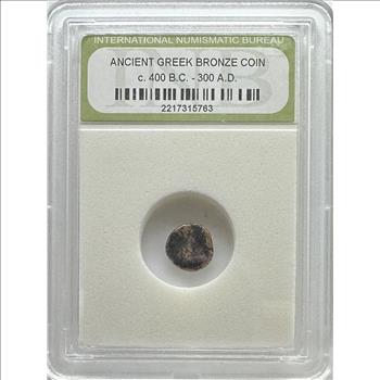 Ancient Greek Bronze Coin c. 400 B.C. - 300 A.D. - International ...