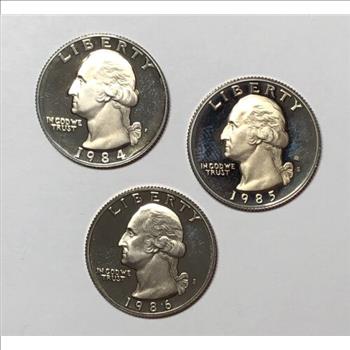 1984-S 1985-S 1986-S U.S. Washington Quarters - No Signs of Wear Mirror ...