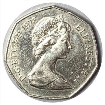 #1978 Great Britain 50 New Pence - Good Luster and Detail | Property Room