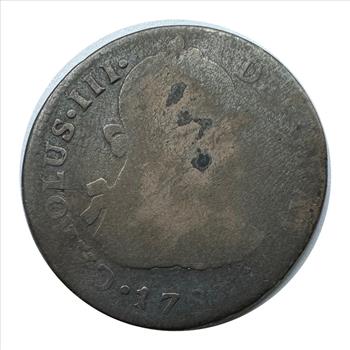 1787 Spain Silver Carolus III, 2 Reales Coin - Rare | Property Room