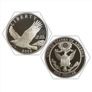 - 2008 U.S. Silver Bald Eagle Commemorative $1 Dollar Coin - Beautiful ...