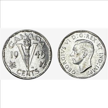 - 1945 Canadian Victory George VI - 5 Cents | Property Room