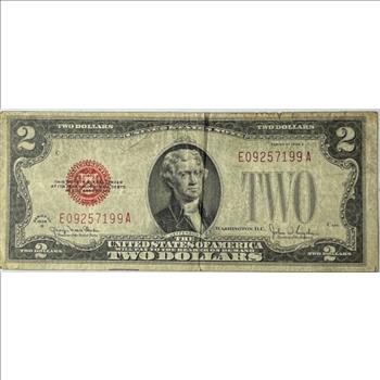 * 1928G Series U.S. Two Dollar ($2) Red Seal Note | Property Room