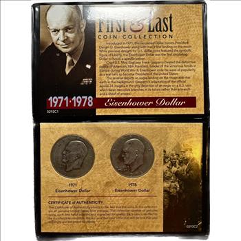 *1971 & 1978 First & Last Coin Collection - Eisenhower Dollars in ...