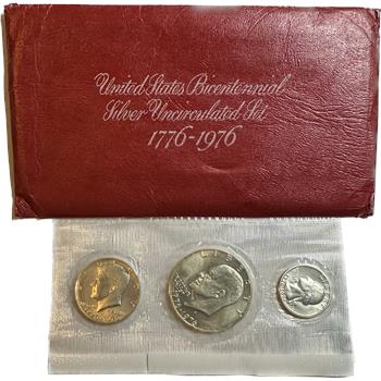 >1976-S U.S. Bicentennial Silver Uncirculated Set - 3 Coins in Original ...