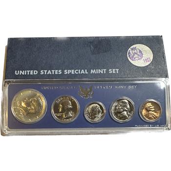 >1967 United States Special Mint Set - 5 Coins Including Silver Kennedy ...