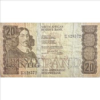 - South African 20 Rand Banknote (van Riebeeck 1984 Issue) | Property Room