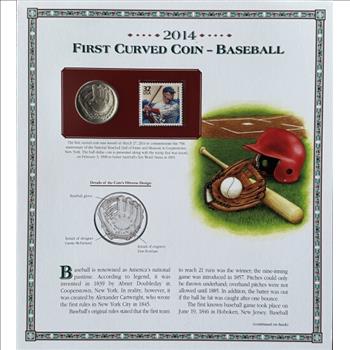- 2014-D U.S. First Curved Coin - Baseball Half Dollar & First World ...