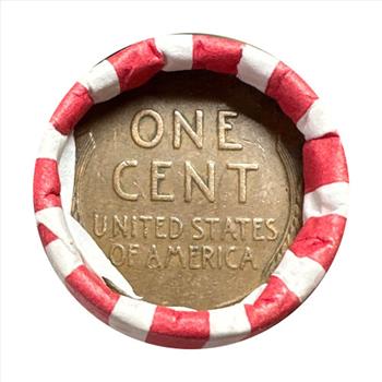 - 1935-1943 U.S. Partial Roll of Wheat Cents - Unsearched - Approx. 43 ...