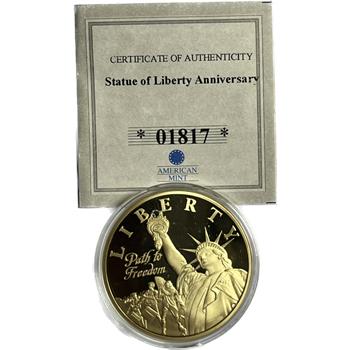 . 2012 24K Gold Layered Proof Statue of Liberty Path To Freedom ...