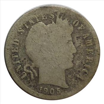 >RARE - 1905-O Micro O U.S. Silver Barber Dime | Property Room