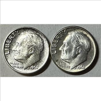 >1962 (P&D) U.S. Silver Roosevelt Dimes | Property Room