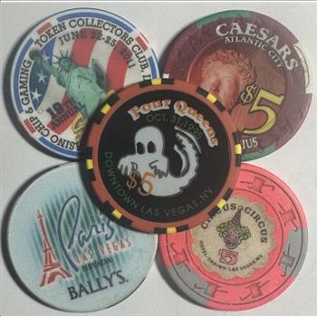 - Assortment of Gaming Tokens - Circus Circus, Caesars, Four Queens ...