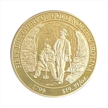 - 1799 U.S. Medal - History of Gold - 1st Discovery of Gold North ...