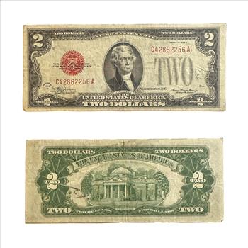 >1928D U.S. Two Dollar ($2) Note - Red Seal | Property Room