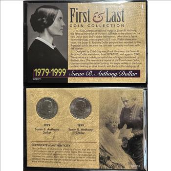 * 1979-P & 1999-D U.S. Susan B. Anthony Dollars - First & Last Coin ...