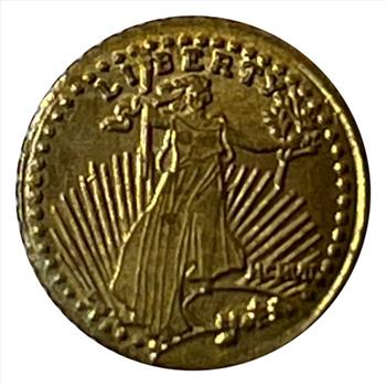 * 14K Gold Layered Miniature Reproduction of St. Gaudens $20 Gold Piece ...