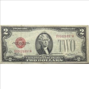 - 1928D United States Two Dollar ($2) Note - Red Seal - Crisp ...