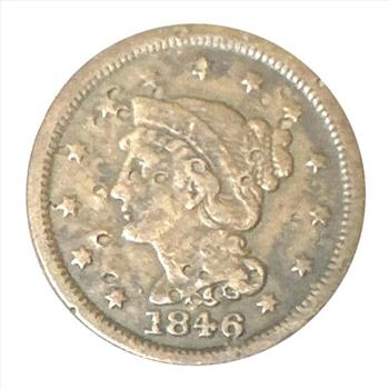 - 1846 U.S. Braided Hair Large Cent | Property Room