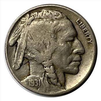 * 1931-S U.S. Indian Head Buffalo Nickel | Property Room