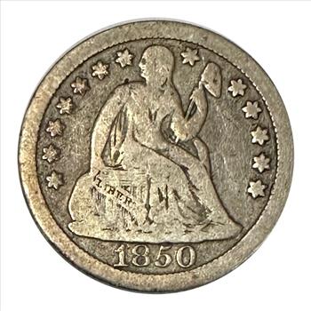 >1850 U.S. Silver Seated Liberty Dime | Property Room