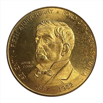 *1887-1962 75th Anniversary Ford City Pennsylvania Token | Property Room