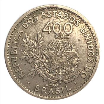 *1901 Brazil 400 Reis Coin | Property Room