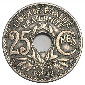 *1932 France 25 Centimes Coin | Property Room