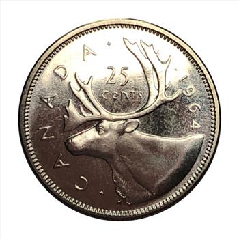 *1964 Canada Silver 25 Cent Coin | Property Room