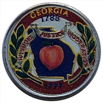 *1999-P US Colorized Washington State Quarter - Georgia | Property Room