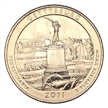 *2011-D US America the Beautiful Washington Quarter - Gettysburg ...