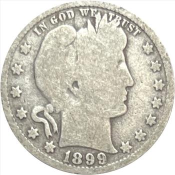 1899 U.S. Silver Barber Quarter | Property Room
