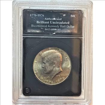 1776-1976 U.S. Kennedy Half Dollar Bradford Exchange Authenticated BA17 ...