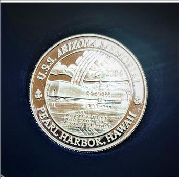Remember Pearl Harbor USS Arizona Memorial .999 Pure Silver One Troy ...