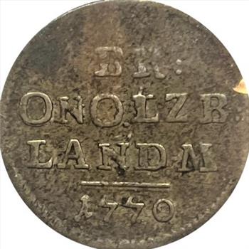 1770 2 1/2 German States Kreuzer Silver Coin-Nice Original Collector ...