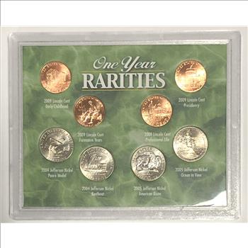 U.S. Collection of One Year Rarities - 8 Coins - 4 2009 Lincoln Cents 2 ...