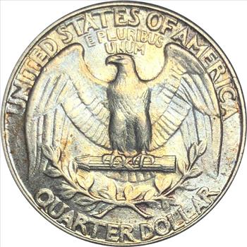 1932 Silver US Toned Lustrous Uncirculated Washington Quarter-First ...