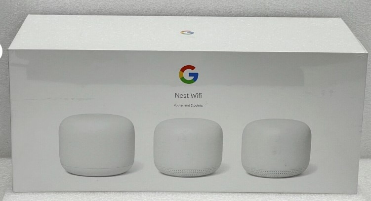 Google Nest Wifi Router and 2 Points with Smart Speakers (Snow White ...