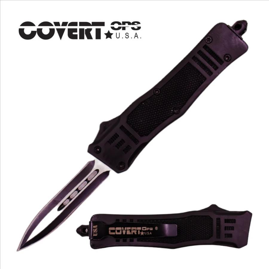 Covert Ops Automatic OTF 7 Inch Auto DEdge Blade with Case | Property Room