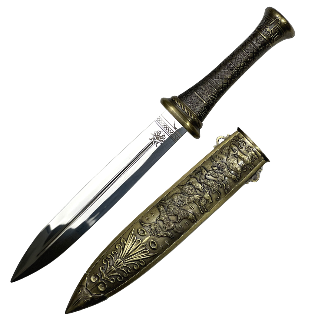 Defender 14" Stainless Steel Blade Fantasy Dagger Zinc Alloy Handle ...